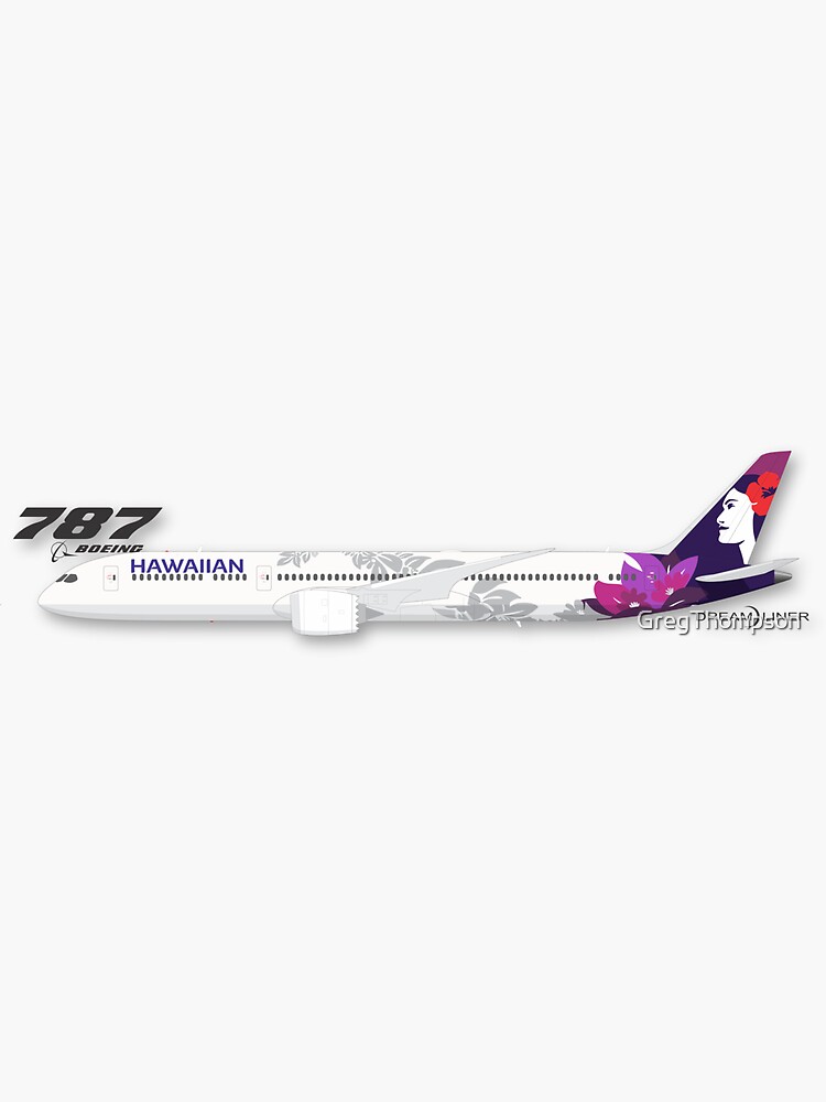 "Hawaiian Airlines Boeing 787 Dreamliner" Sticker for Sale by ...