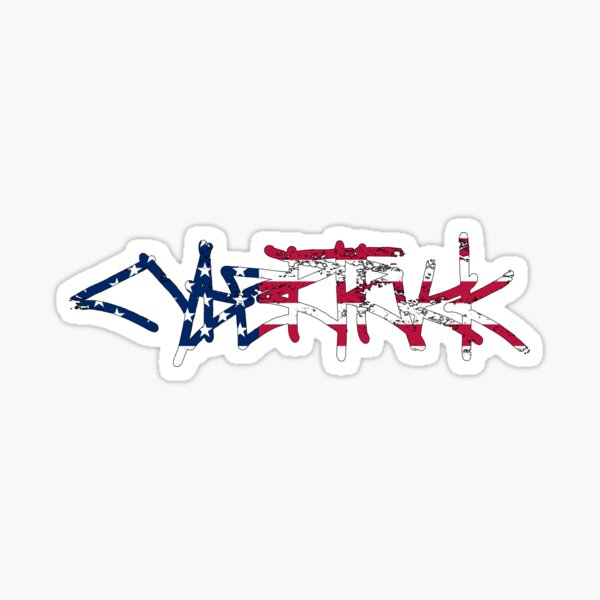 "Cybertruck Letters With US Flag Colors" Sticker for Sale by DoemaZ ...