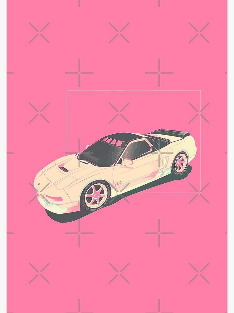 "Honda Acura NSX Pink Aesthetic Sports Car" Spiral Notebook by ...