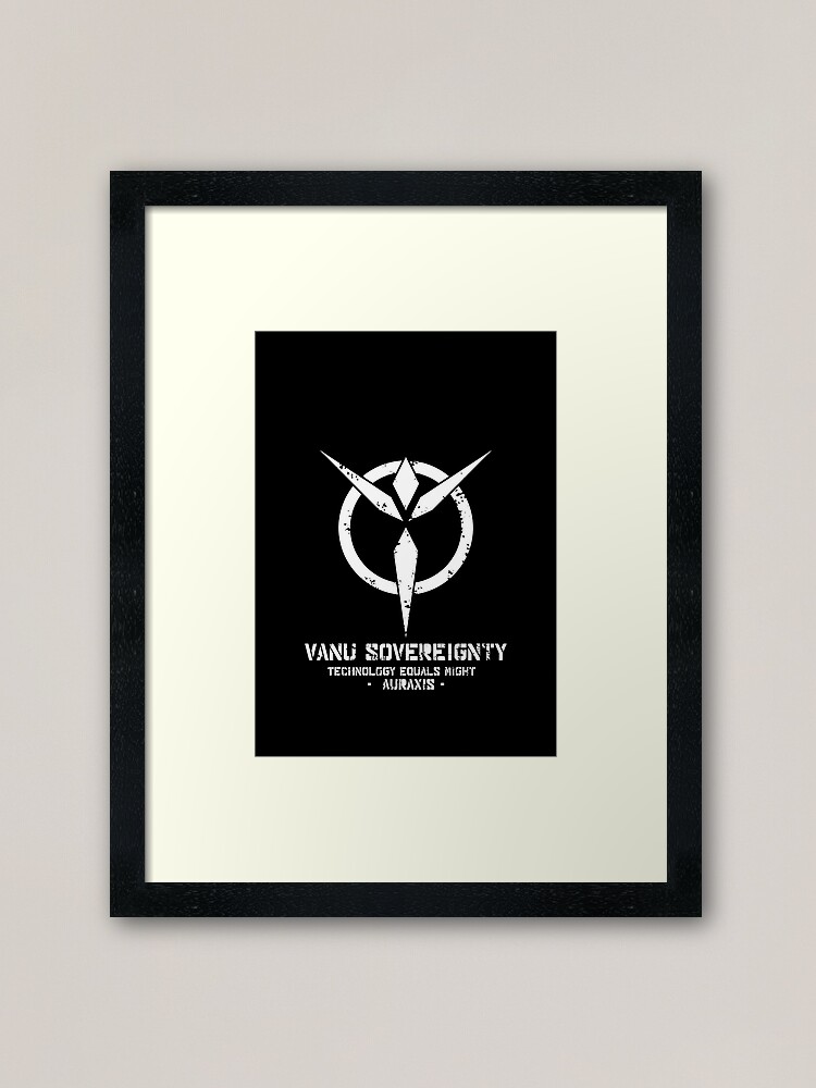 " Planetside 2 | Large Vanu Sovereignty Weathered Logo" Framed Art ...