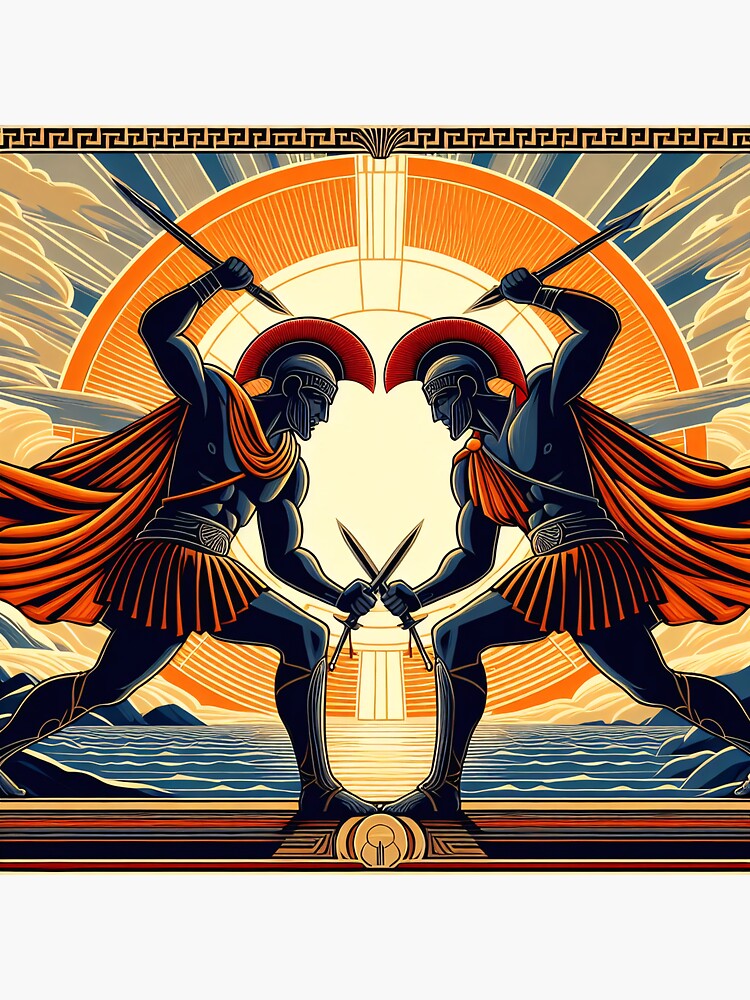 "Hector versus Achilles - The Eternal Duel" Sticker for Sale by ...