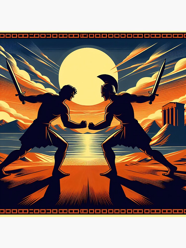 "Hector versus Achilles - The Eternal Duel" Sticker for Sale by ...