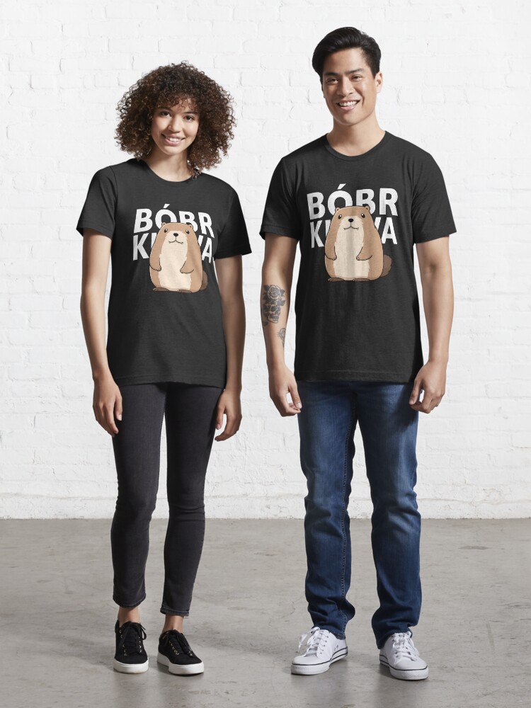 "Bobr Meme - Cute Funny Beaver" Essential T-Shirt for Sale by SeraphineArts | Redbubble