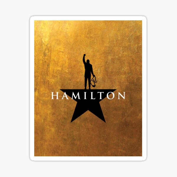 "Hamilton - Large Title (Raised Fist) | " Sticker for Sale by ...