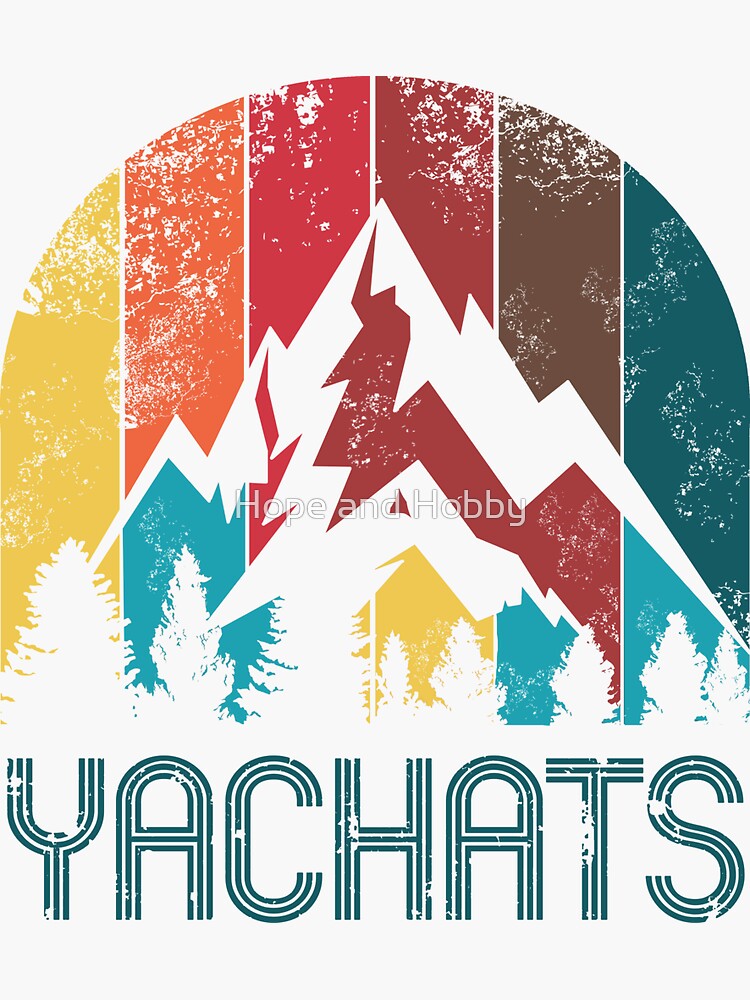 "Retro City of Yachats T Shirt for Men Women and Kids" Sticker by ...