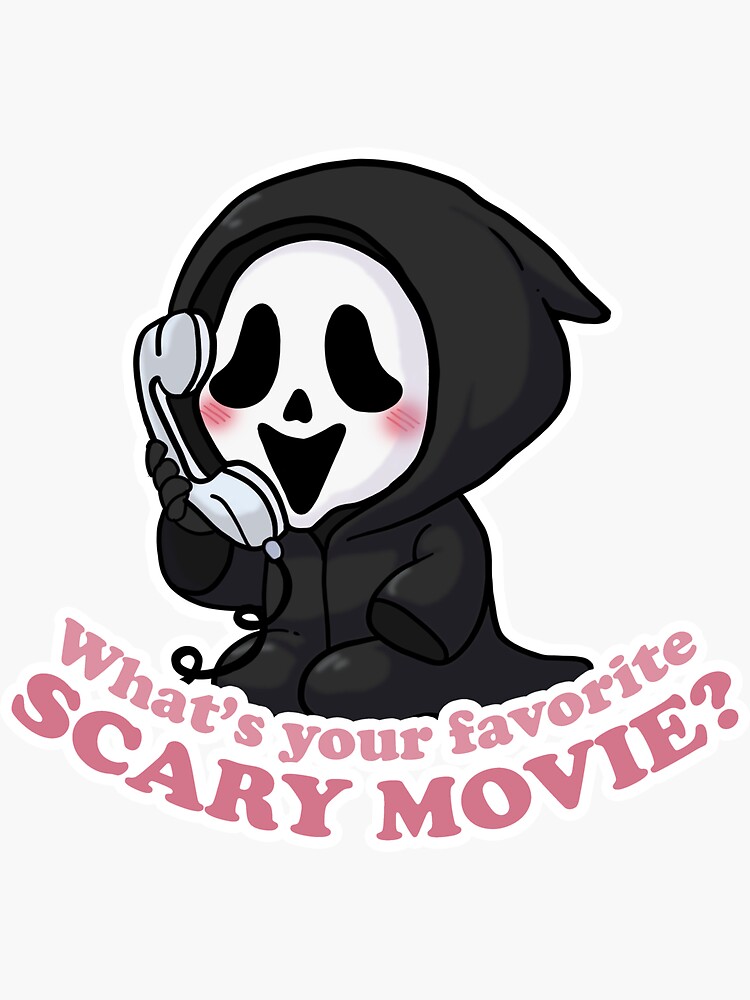 Horror Stickers What's Your Favorite Scary Movie Sign: Ghostface Scream ...