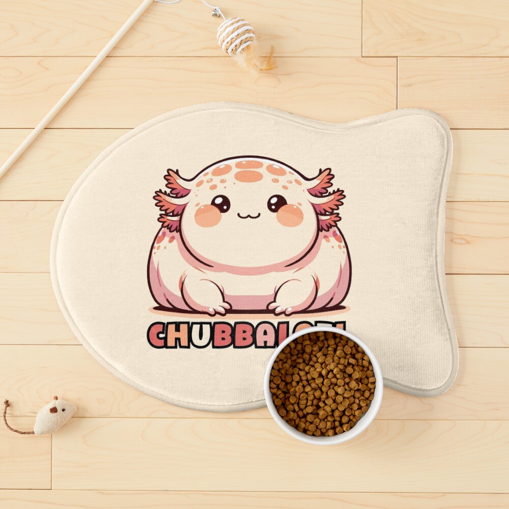 "Fat Axolotl Chubbalotl: Cute Pink Kawaii Axolotl puns" Sticker for ...