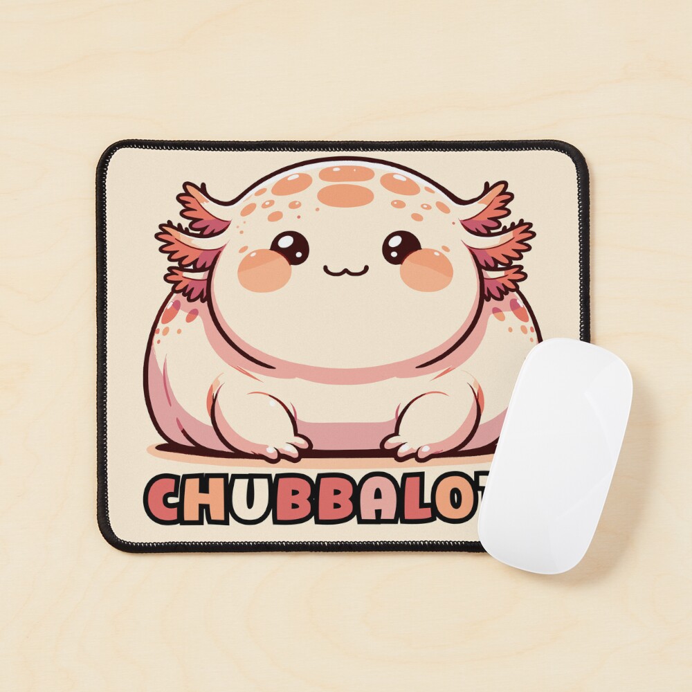 "Fat Axolotl Chubbalotl: Cute Pink Kawaii Axolotl puns" Sticker for ...