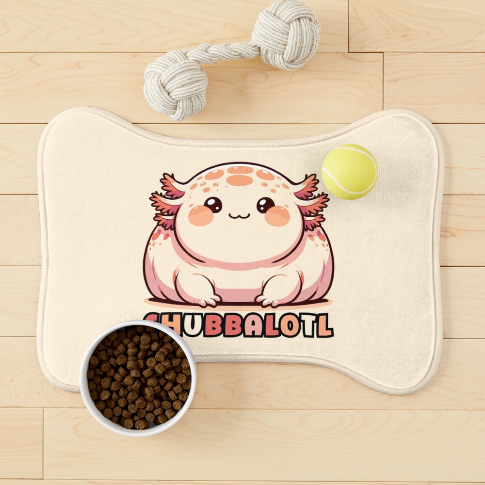 "Fat Axolotl Chubbalotl: Cute Pink Kawaii Axolotl puns" Sticker for ...