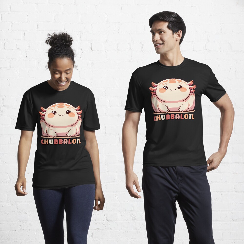 "Fat Axolotl Chubbalotl: Cute Pink Kawaii Axolotl puns" Sticker for ...