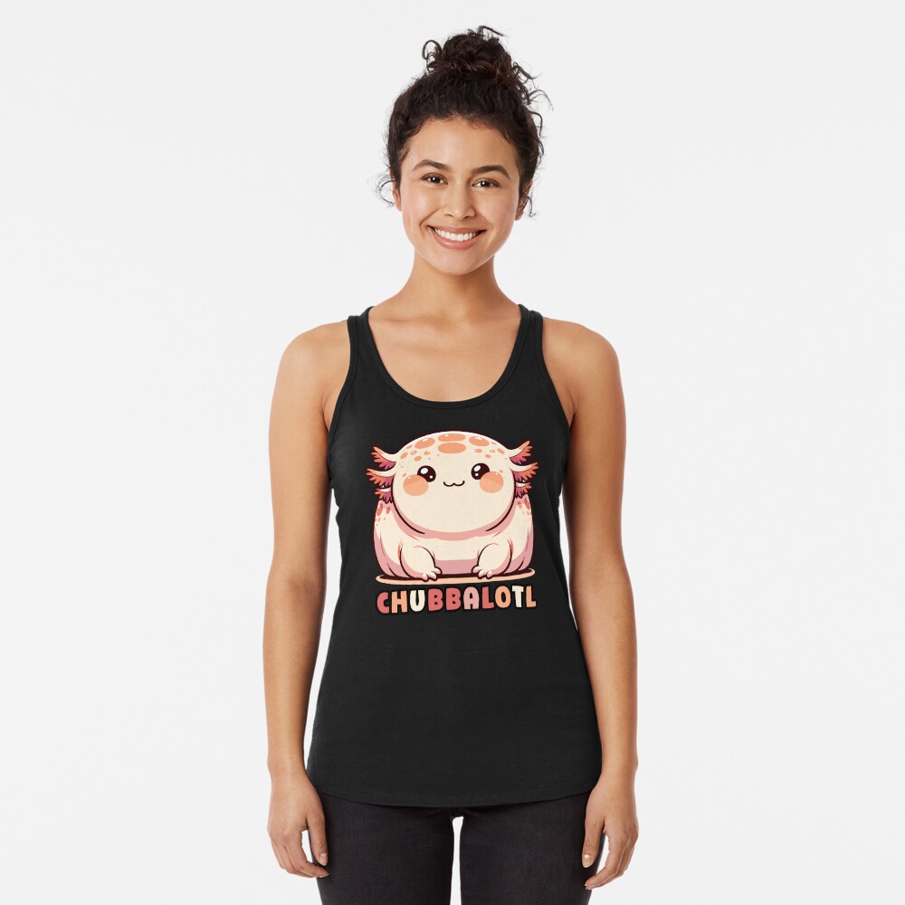 "Fat Axolotl Chubbalotl: Cute Pink Kawaii Axolotl puns" Sticker for ...