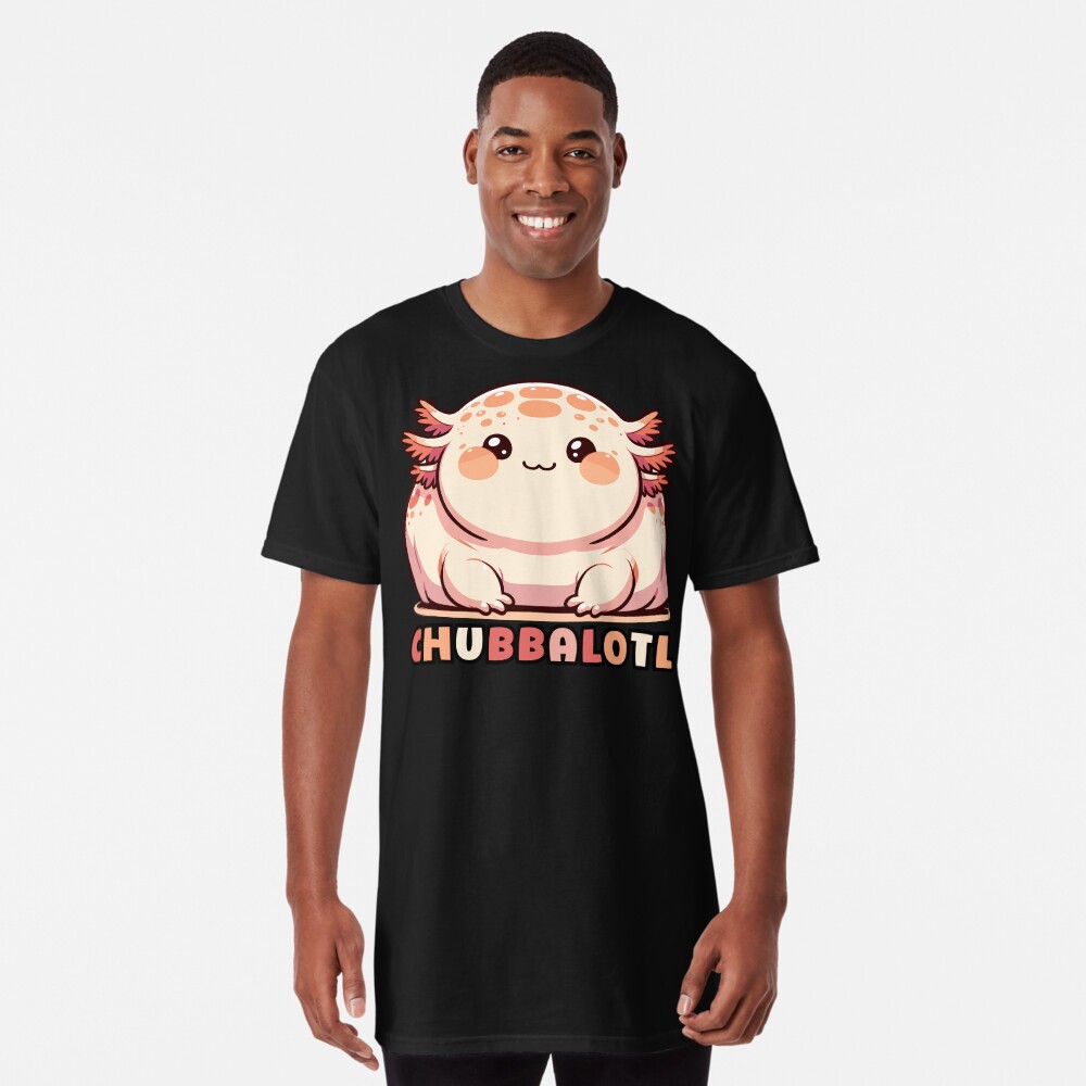 "Fat Axolotl Chubbalotl: Cute Pink Kawaii Axolotl puns" Sticker for ...