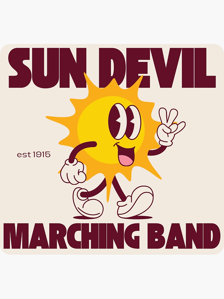 "Sun Devil Marching Band" Sticker for Sale by Beta-Omicron | Redbubble