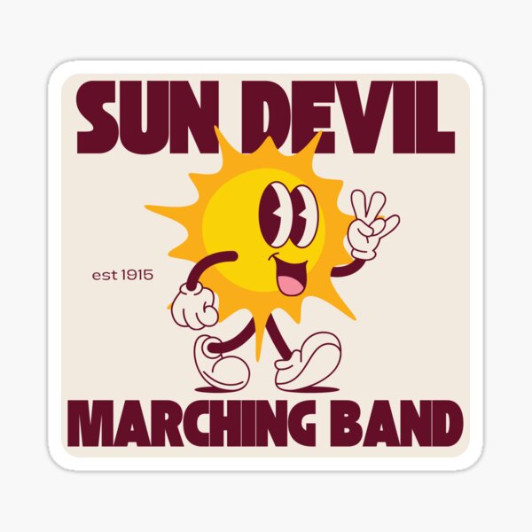 "Sun Devil Marching Band" Sticker for Sale by Beta-Omicron | Redbubble