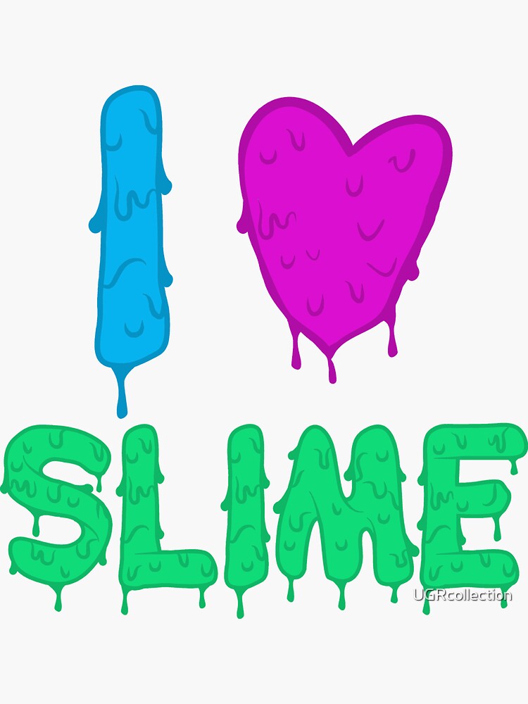 Pegatina «I Love Slime Graphic Slime Heart Camiseta Design» de ...