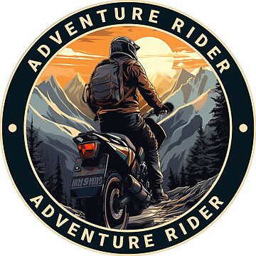 "Adventure Rider Sticker | ADV Rider " Sticker for Sale by ronengel ...
