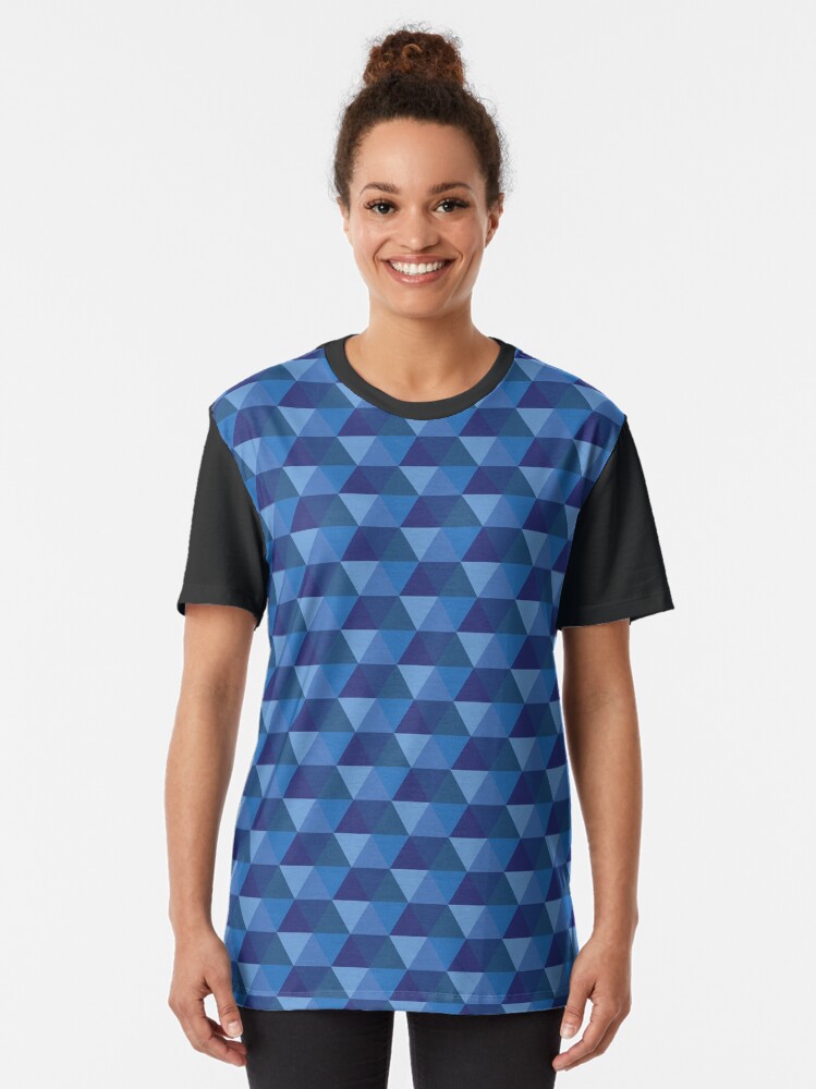 "Blue shading triangle pattern" T-shirt for Sale by FakeMirror ...