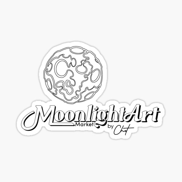 "Moonlight Art Logo" Sticker for Sale by Moonlight-Mkt | Redbubble