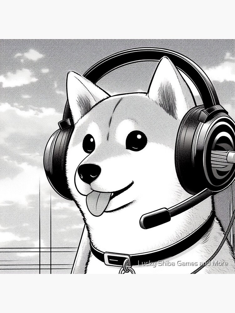"Shiba Gamer Manga Panel 2" Sticker for Sale by LuckyShibe | Redbubble