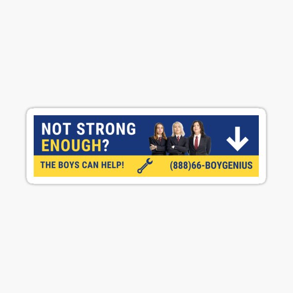 "Boygenius Not Strong Enough Bumper Sticker" Sticker for Sale by ...