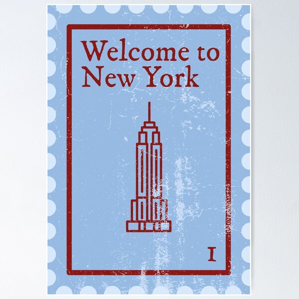 "Welcome to New York stamp Taylor Swift" Poster by Jujiab | Redbubble
