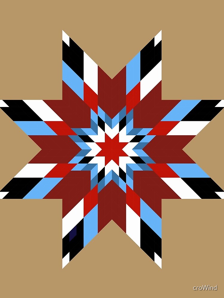 "Native american indians quilt blanket twinkling star" Drawstring Bag ...