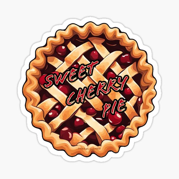 "sweet cherry pie" Sticker for Sale by Vixen-Games | Redbubble
