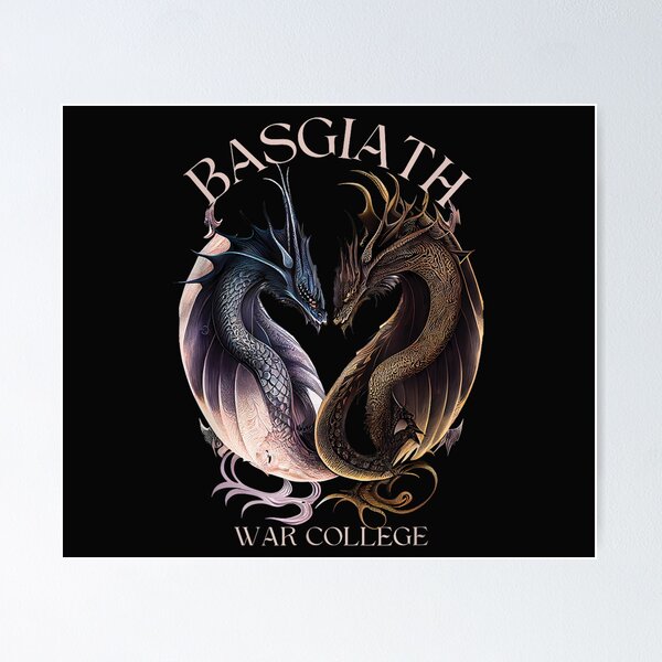 "Fourth Wing Basgiath Fantasy Book Romantasy Dragons Yarros T-Shirt ...