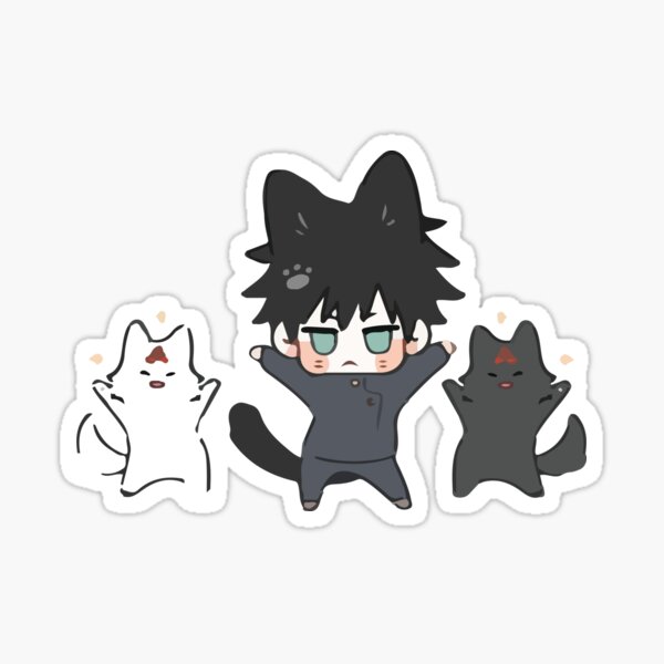 "Chibi Megumi and Doggos dancing" Sticker for Sale by Drip Stop Store ...