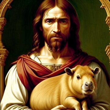 "Chuck Norris Jesus Christ Capybara " Sticker for Sale by ...