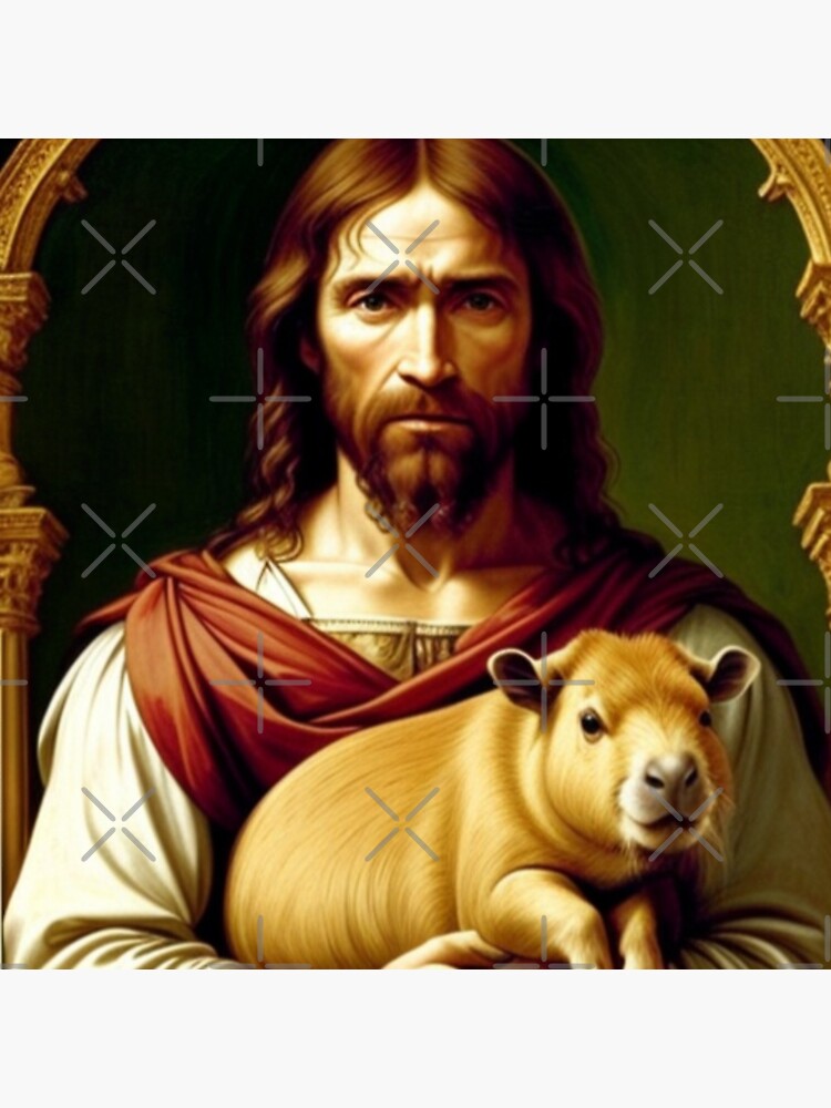 "Chuck Norris Jesus Christ Capybara " Sticker for Sale by ...