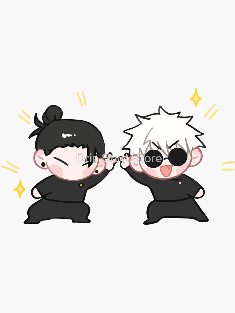 Chibi Gojo And Geto Peace Sticker For Sale By Drip Stop Store Redbubble