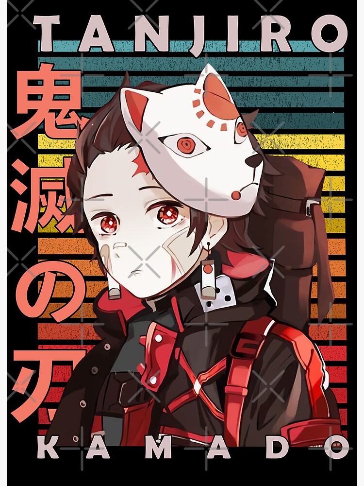 "Tanjiro Kamado Demon Slayer Retro Anime Design" Art Board Print for ...
