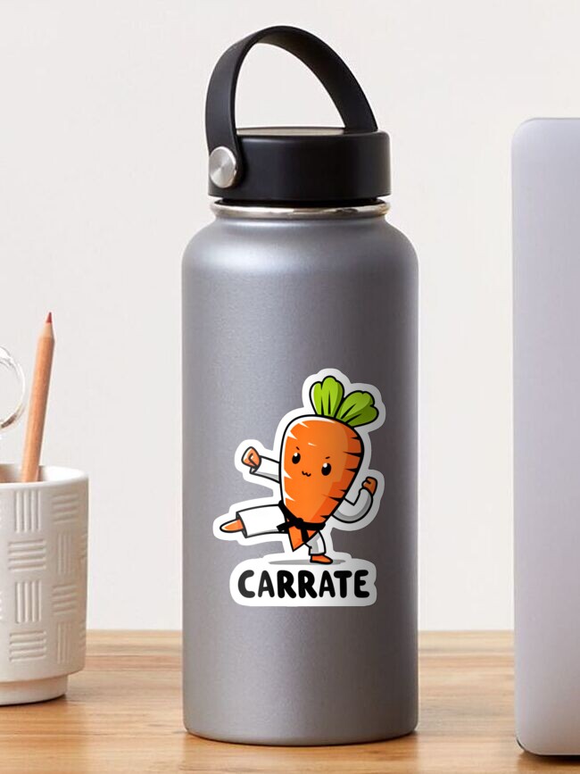 "Carrate. Funny Carrot doing Karate" Sticker for Sale by ...