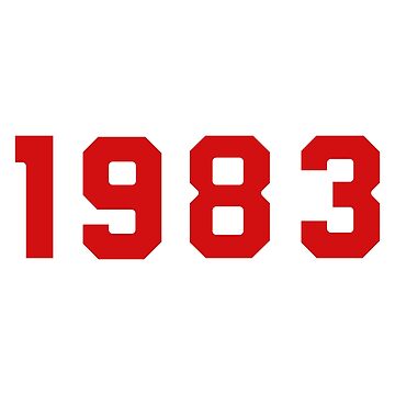 "1983" Sticker for Sale by icarus-culture | Redbubble