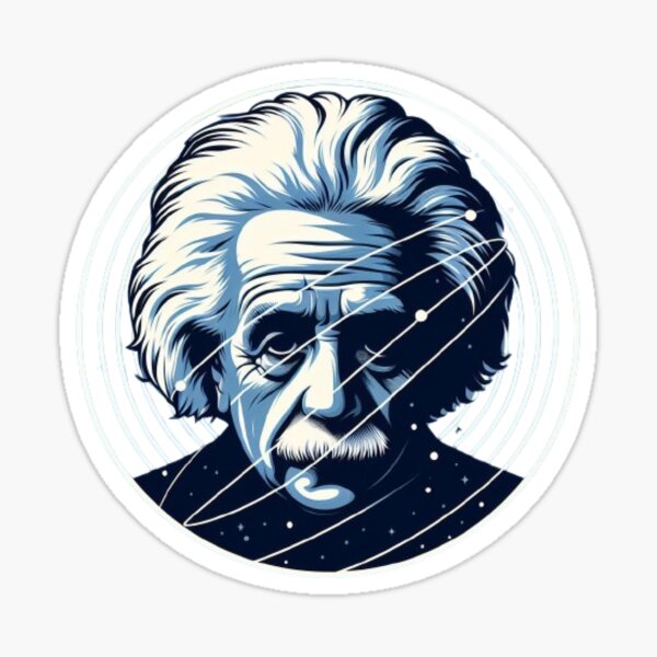 "albert einstein" Sticker for Sale by scabsecrete | Redbubble