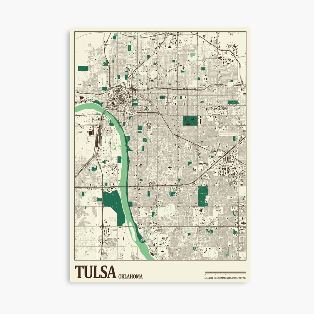 Tulsa Street Map Printable