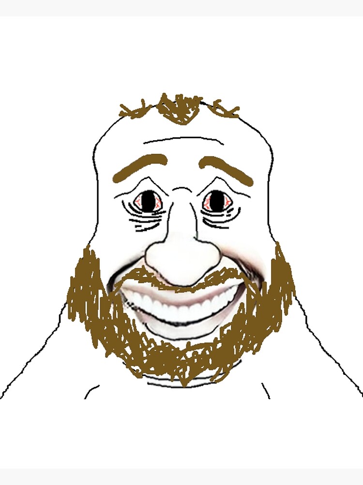 "Happy Coomer Wojak Meme" Photographic Print for Sale by TeesByPatrick ...