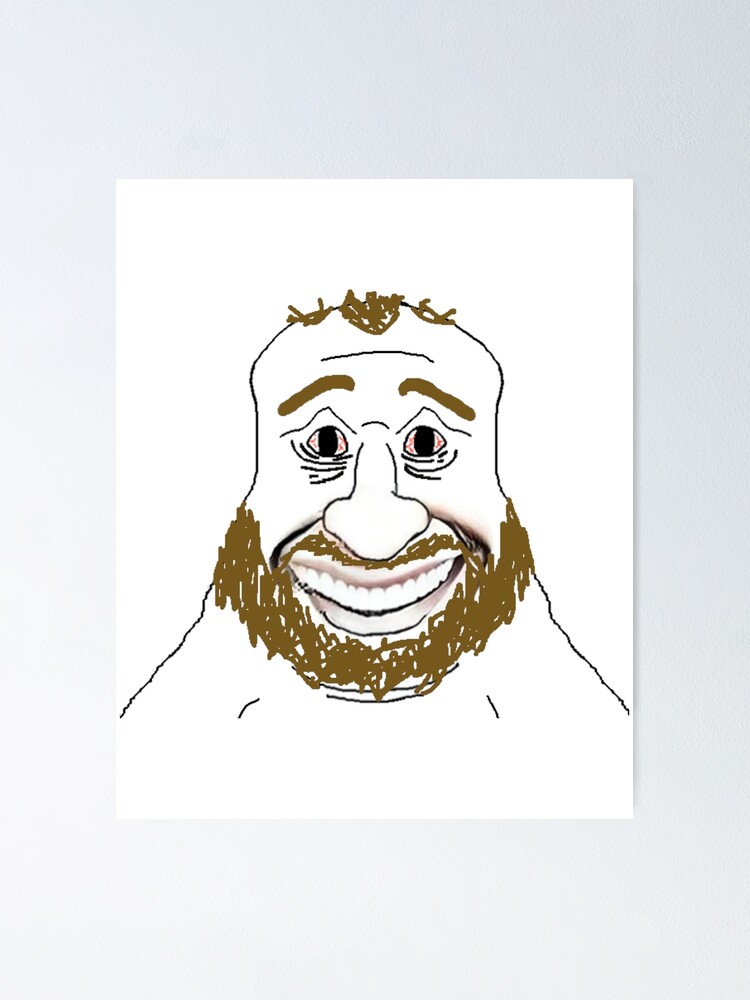 "Happy Coomer Wojak Meme" Poster for Sale by TeesByPatrick | Redbubble