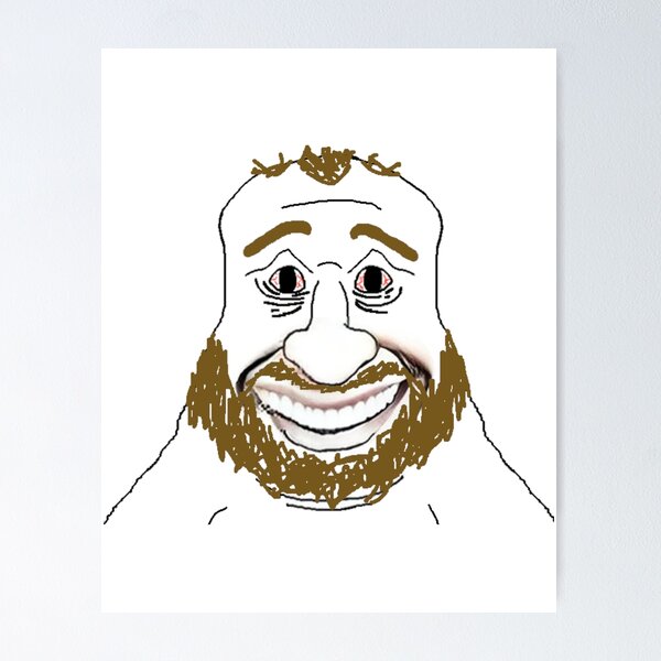 "Happy Coomer Wojak Meme" Poster for Sale by TeesByPatrick | Redbubble