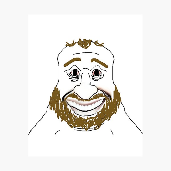 "Happy Coomer Wojak Meme" Photographic Print for Sale by TeesByPatrick ...