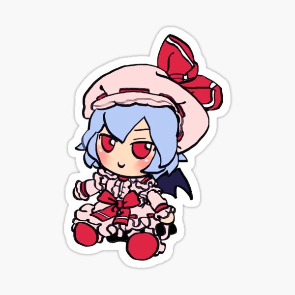 "I draw remilia scarlet fumo plush / touhou memes" Sticker for Sale by ...