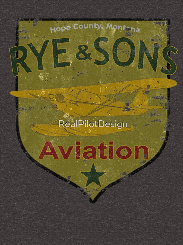 "Rye & Sons Aviation FarCry 5 Piper Cub Floatplane Design" T-shirt for ...