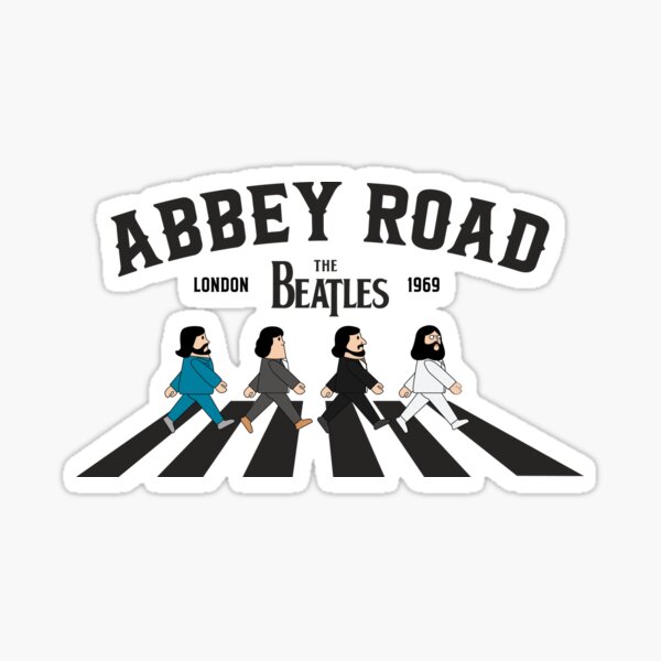"the Beatles" Sticker by Rockandrocket | Redbubble