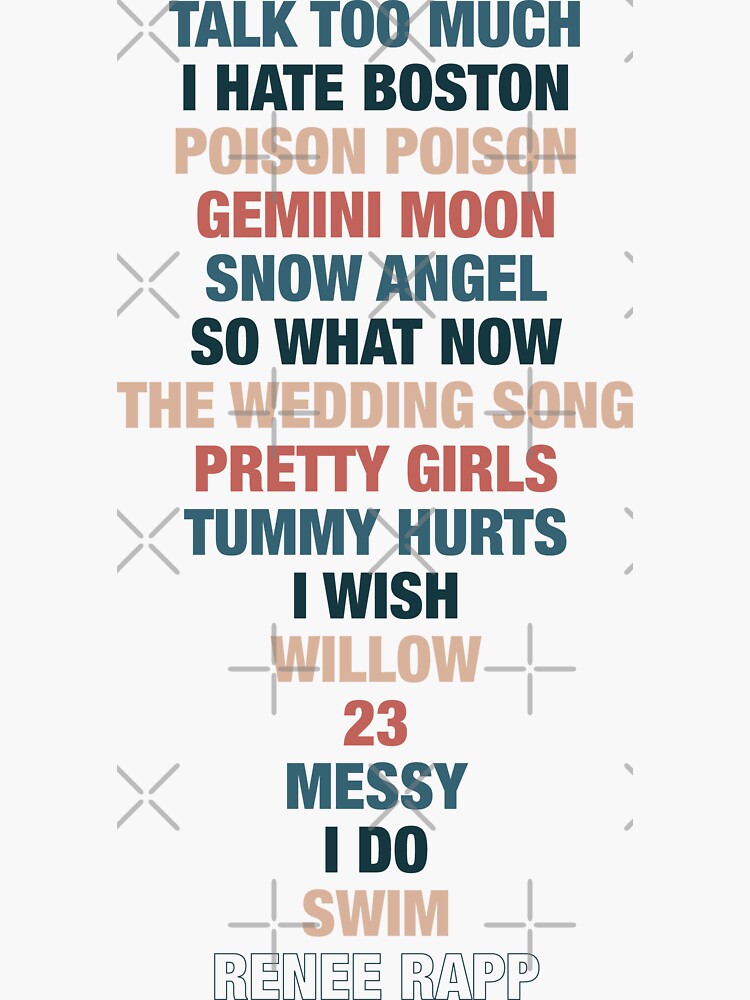 "Renee Rapp Snow Angel Deluxe album" Sticker for Sale by Annemarije ...