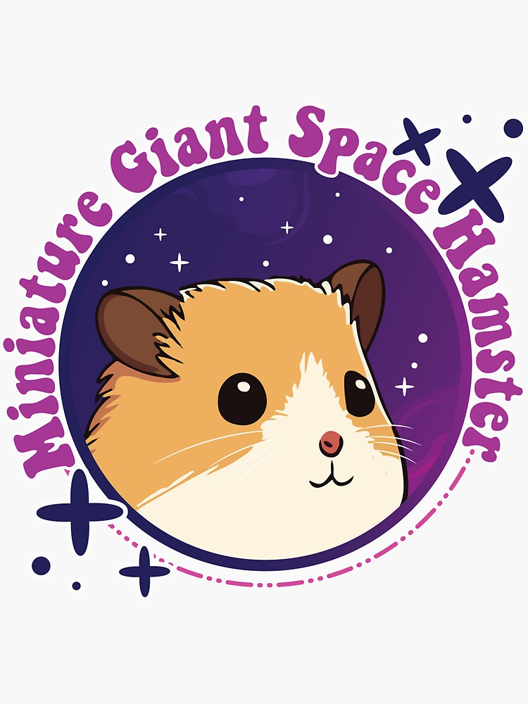 "Boo The Miniature Giant Space Hamster" Sticker for Sale by Skulvana-1 ...