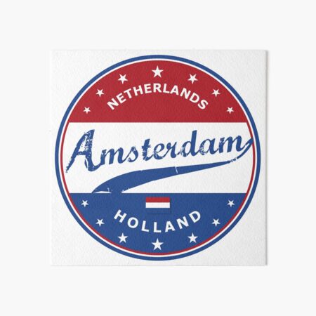 Lámina rígida «Diseño de Amsterdam con bandera de los colores de los ...