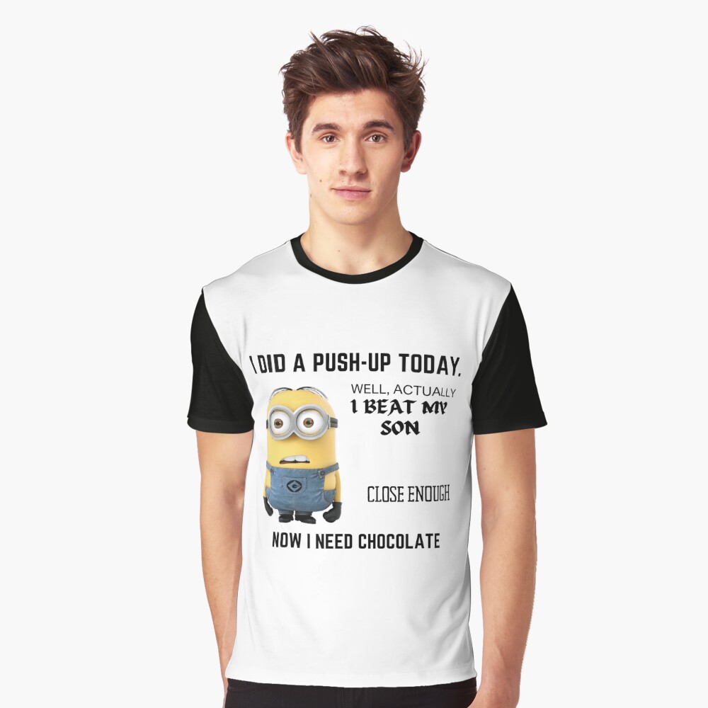 "I Did A Push-Up Today Minion Meme" Sticker for Sale by killzak | Redbubble