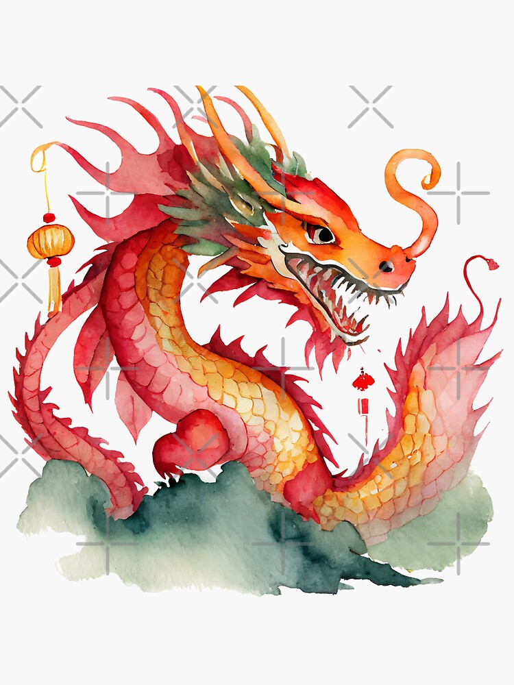 "CHINESE DRAGON" Sticker by cubiask | Redbubble
