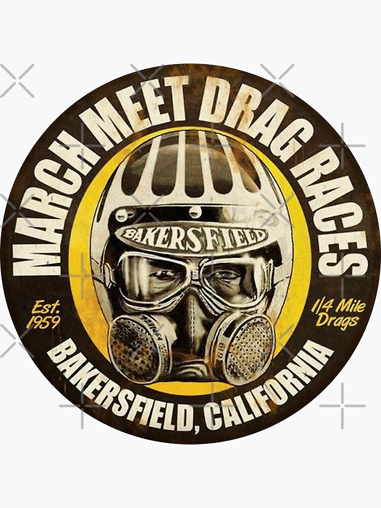 "Bakersfield Drag Way March Meet Drag Races" Sticker for Sale by ...